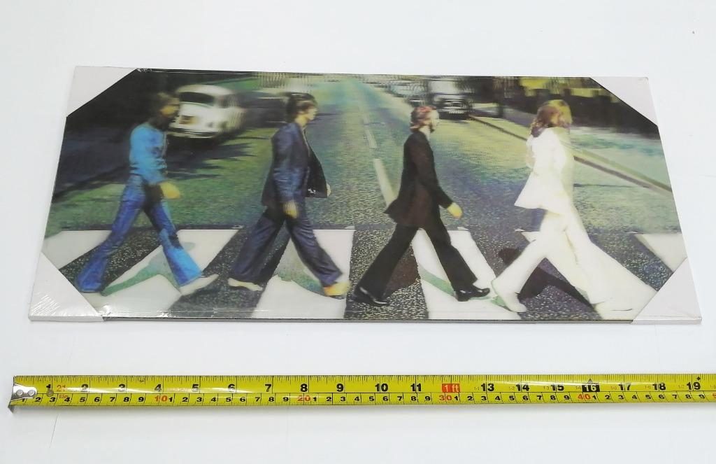 The Beatles Crossing Abbey Road 50cm x 23cm 3D Holographic Wall Hanging ...
