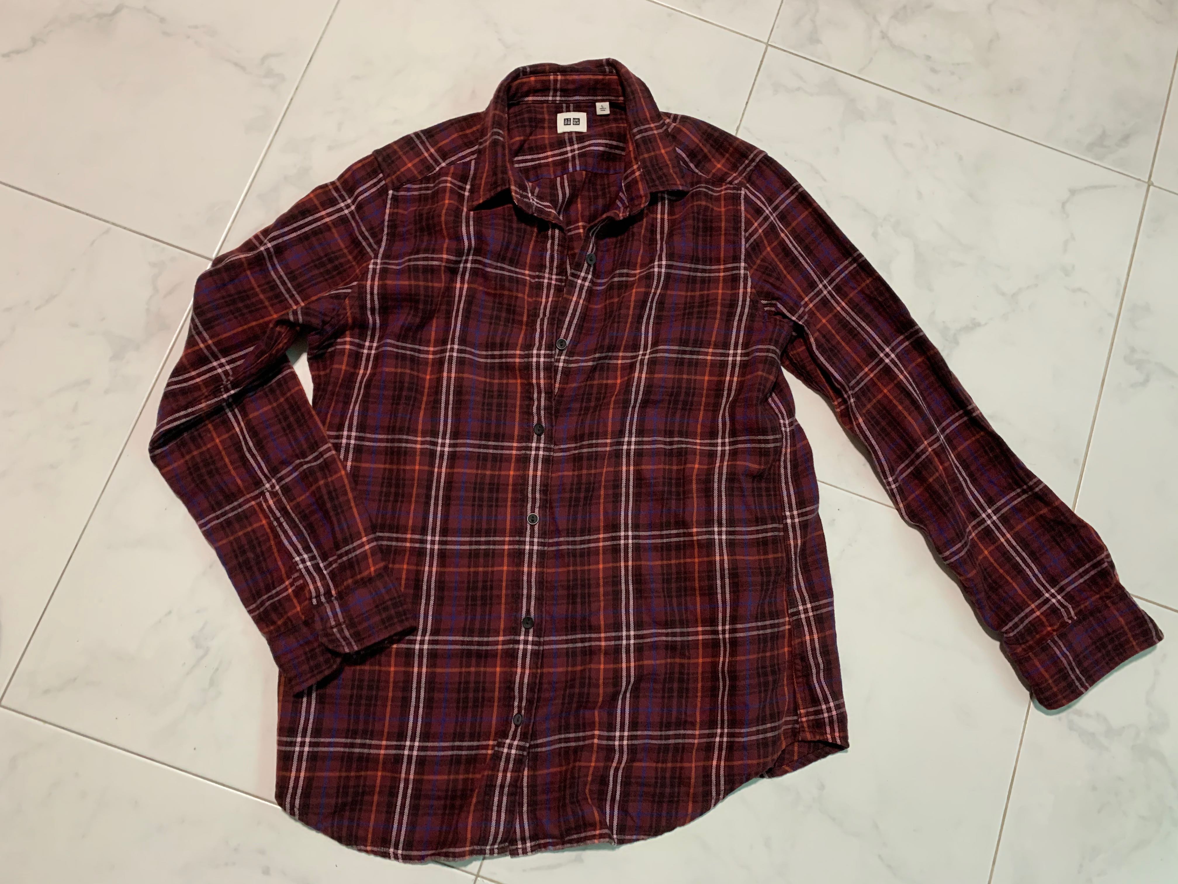 Uniqlo Grid Flannel Shirt, Women's Fashion, Coats, Jackets and ...