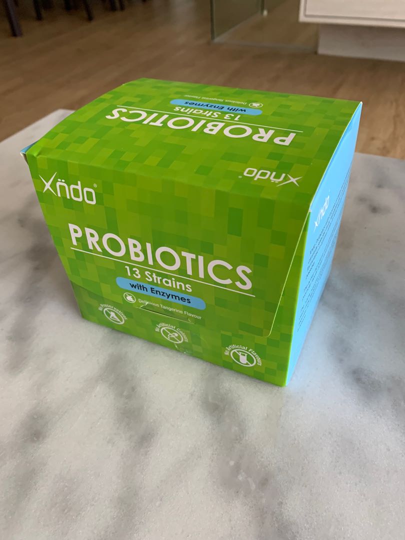 Xndo probiotics tangerine flavour, Health & Nutrition, Health ...