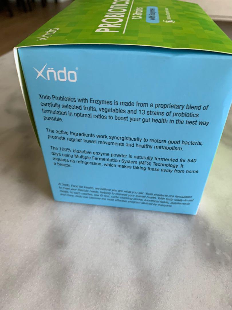 Xndo probiotics tangerine flavour, Health & Nutrition, Health ...