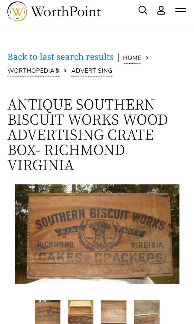 Antique 100-Year Old Biscuit Box Panel Decor, Hobbies & Toys ...