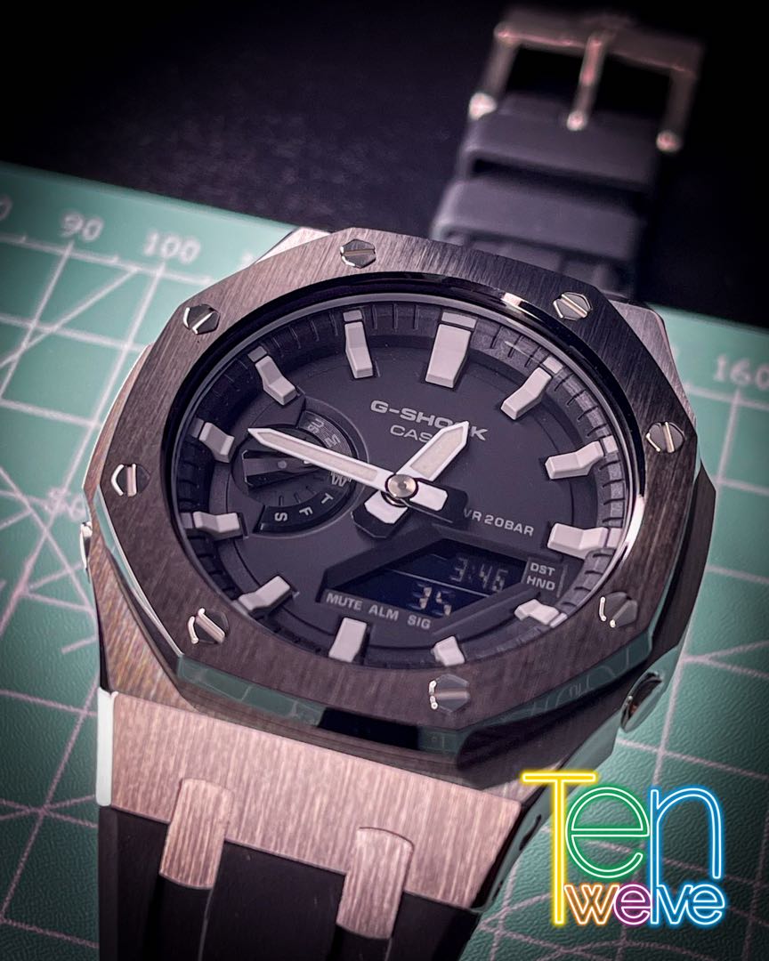 Casio G-Shock GA2100 GA2110 GA-2100 GA-2110 CasiOak Black and White ...