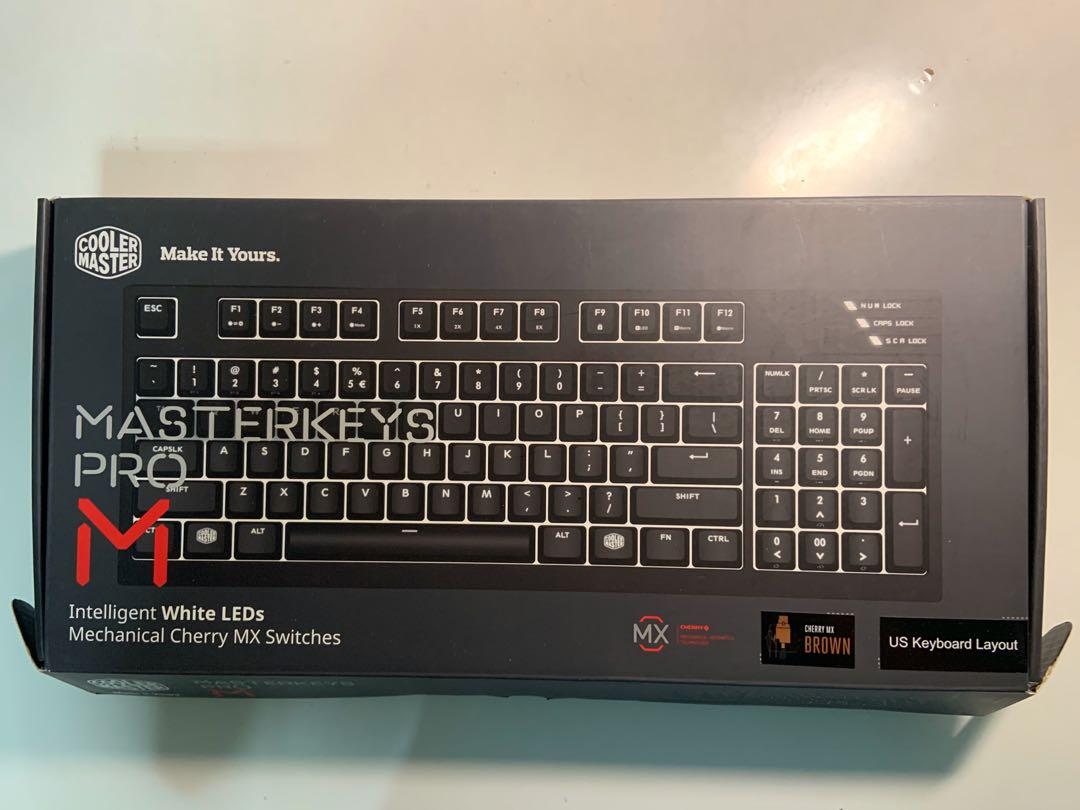 Cooler Master Masterkeys Pro M White LED cherry MX brown mechanical gaming keyboard, Computers ...