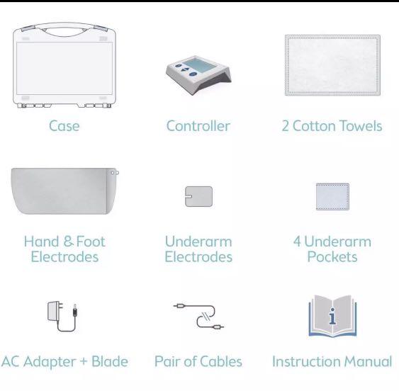 Dermadry Total (Complete: Hands, Feet, Underarms) Iontophoresis Machine ...