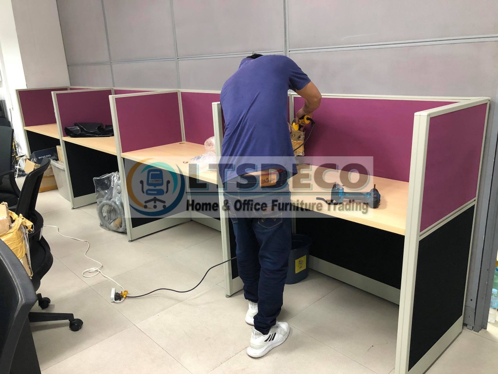 FREESTANDING WORKSTATION OFFICE PARTITIONS, Furniture & Home Living ...