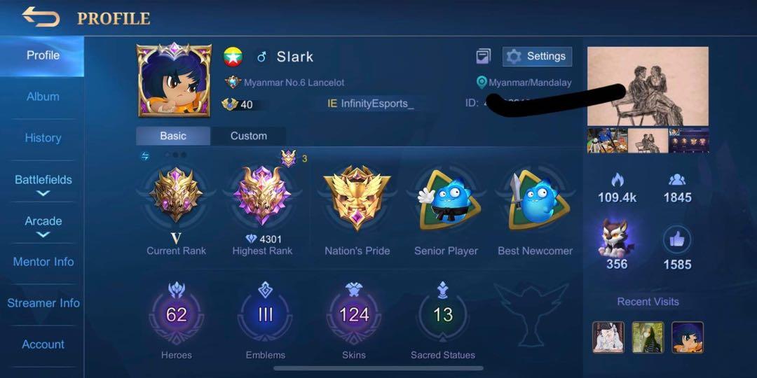 High Points and MMR MPL Pro Player Hide History Mobile Legends Account ...