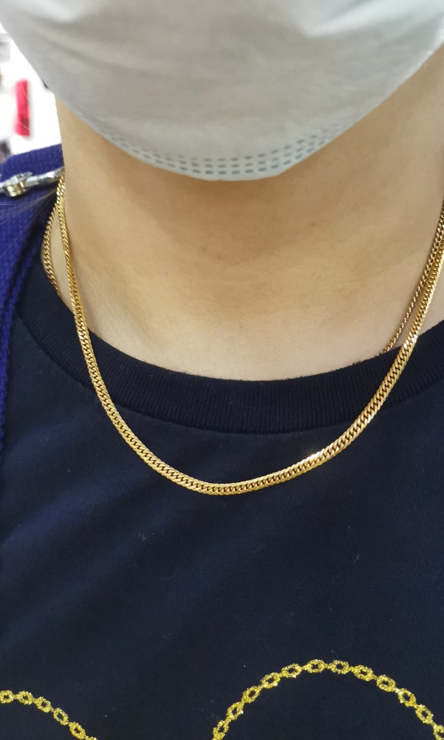 Japan Gold Chain double lock 10.2g 2g 16'', Luxury, Accessories on ...