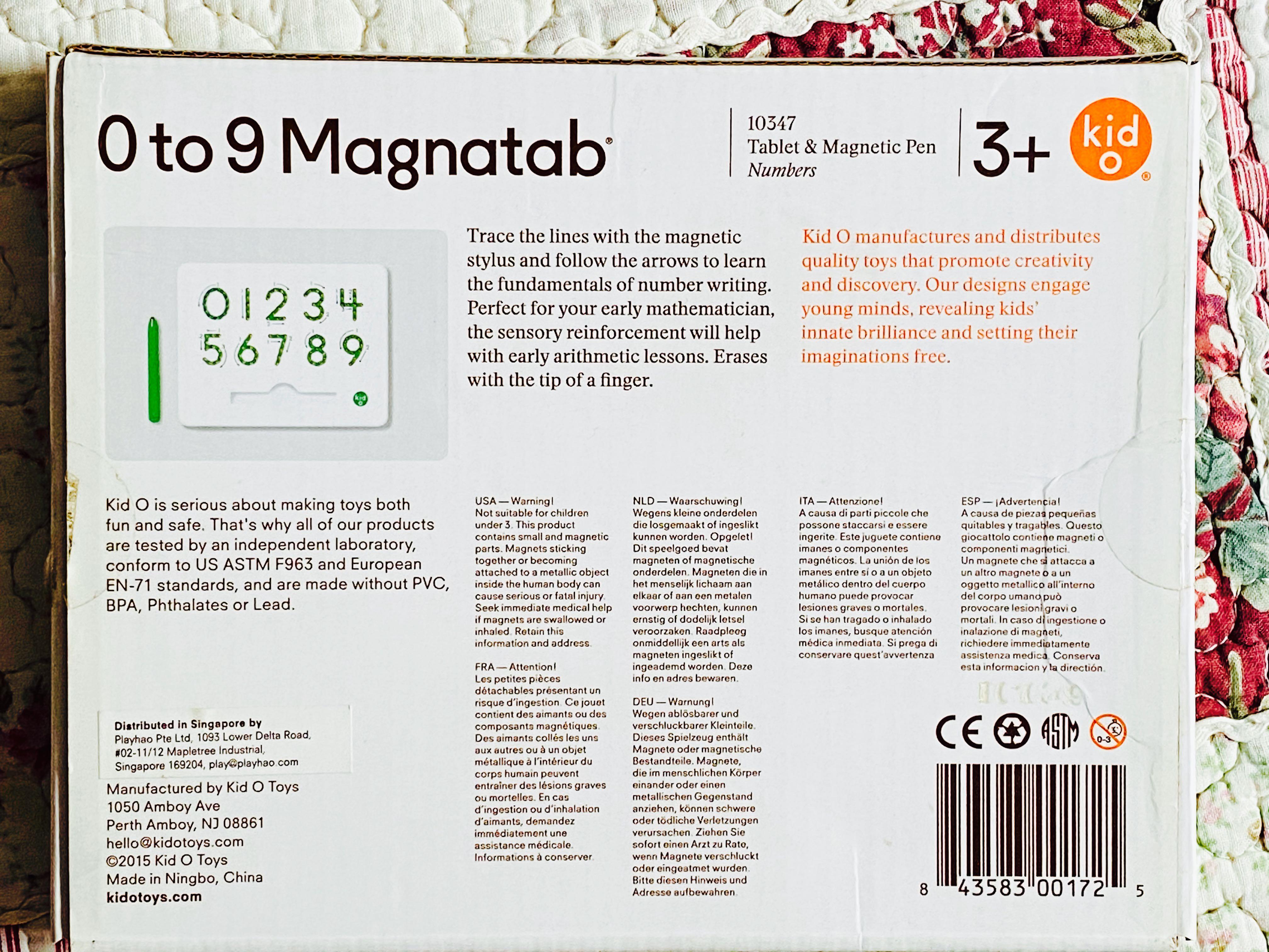 Numbers Magnatab Magnetic Toy, Hobbies & Toys, Toys & Games on Carousell