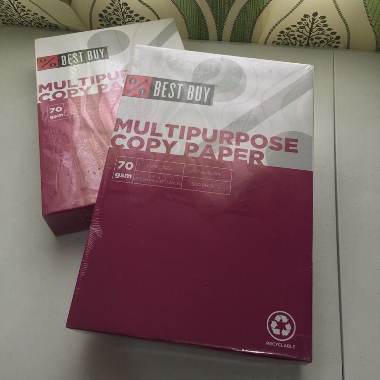 Long Bondpaper. 500 sheets. 70 gsm., Hobbies & Toys, Stationary & Craft ...