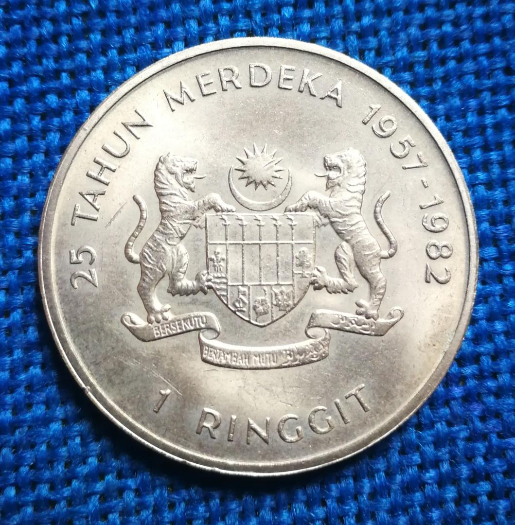 Malaysia 1 Ringgit 25 Tahun Merdeka, Hobbies & Toys, Collectibles ...