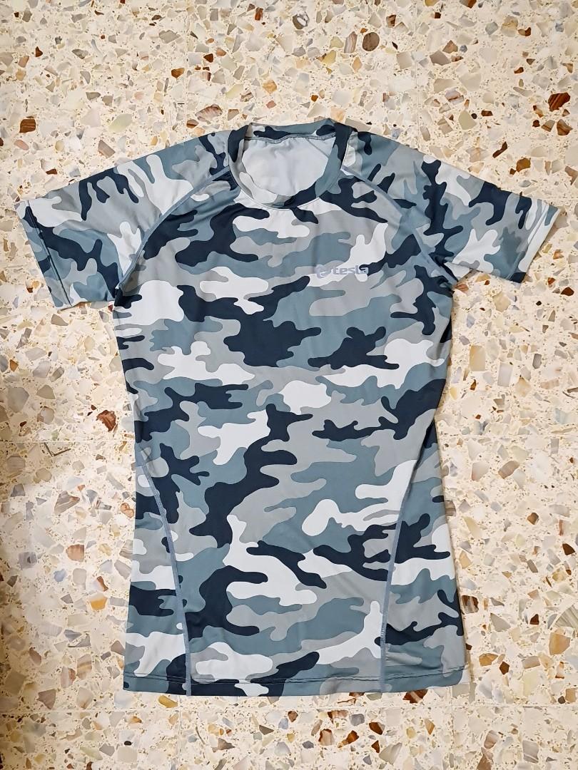 Men's Tesla Camo Compression Shirt / Wear (for Gym / Fitness / Active ...