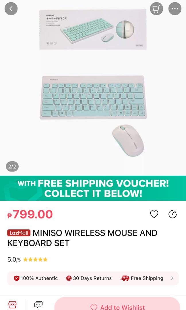 MINISO wireless mouse and keyboard, Computers & Tech, Parts ...