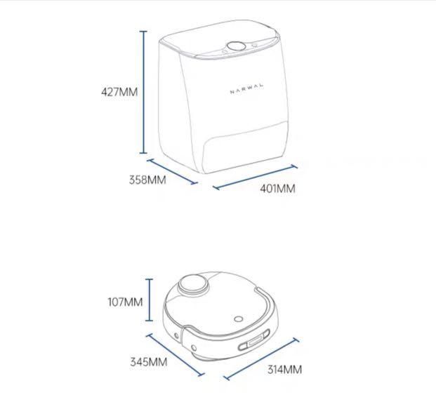 Narwal J1 Pro, 2-in-1 Robot Mop & Vacuum With Automatic Mop Cleaning ...