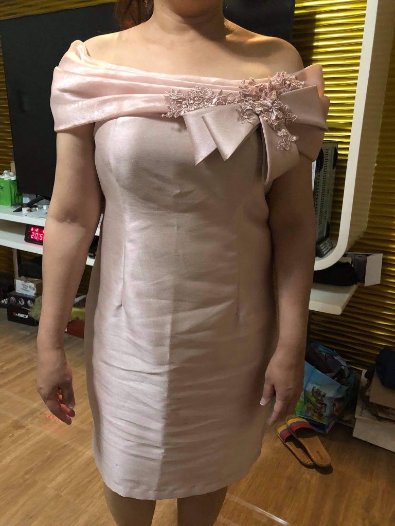 Ninang Gown, Women's Fashion, Dresses & Sets, Evening dresses & gowns ...