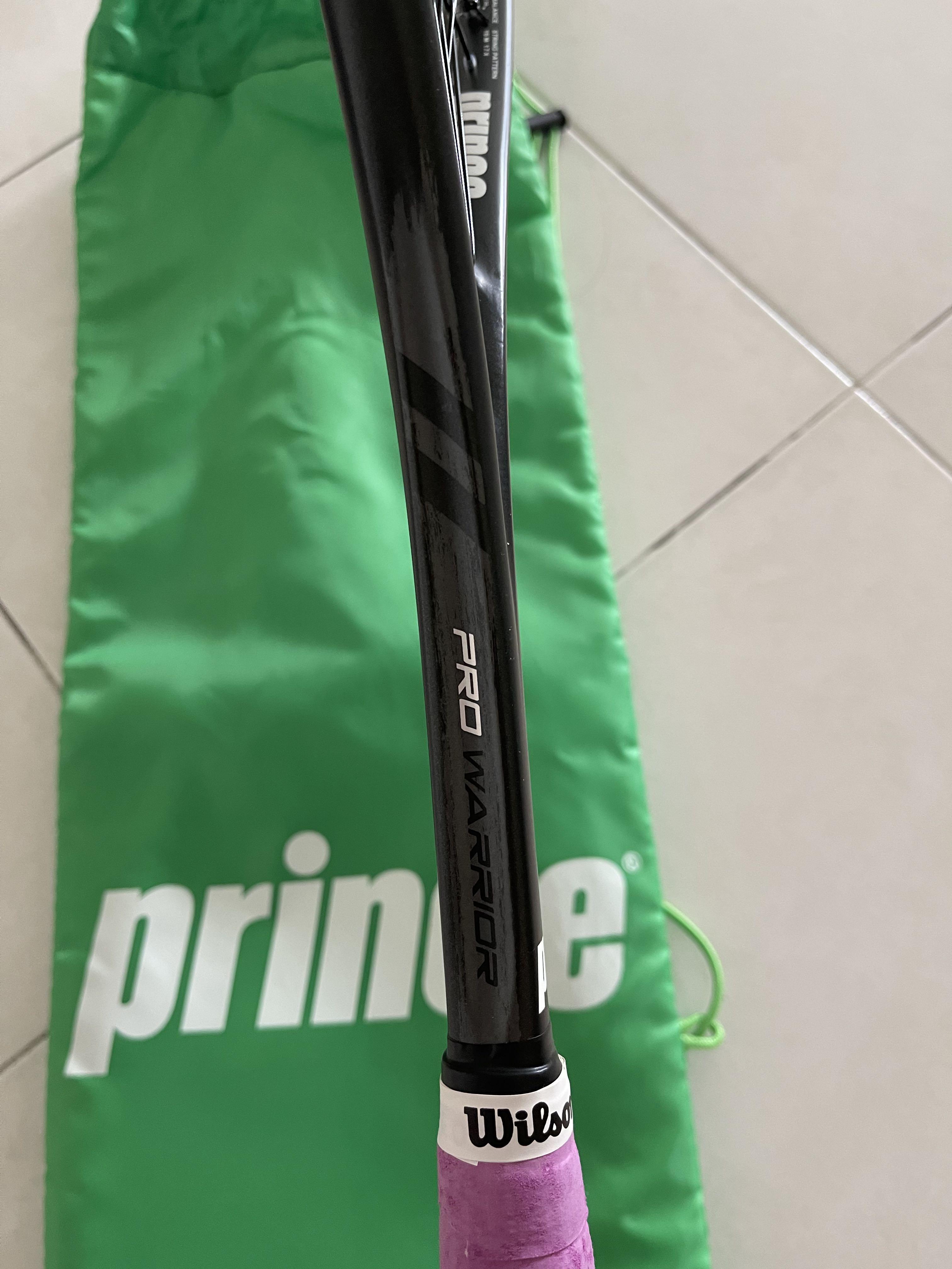 Prince Pro Warrior Squash Racket with extra hand grip wrap, Sports ...