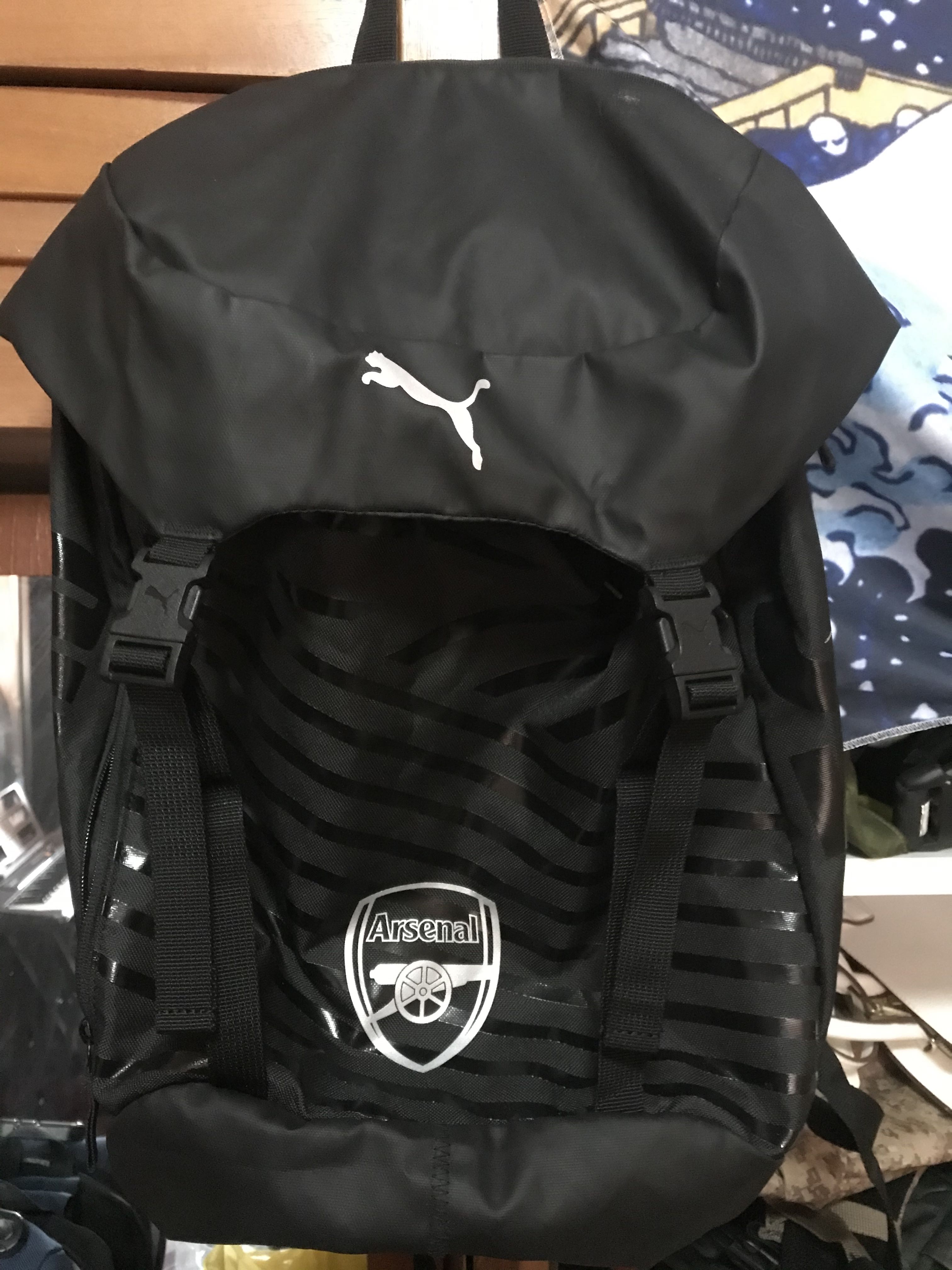 Puma Arsenal black backpack 30L, Men's Fashion, Bags, Backpacks on ...