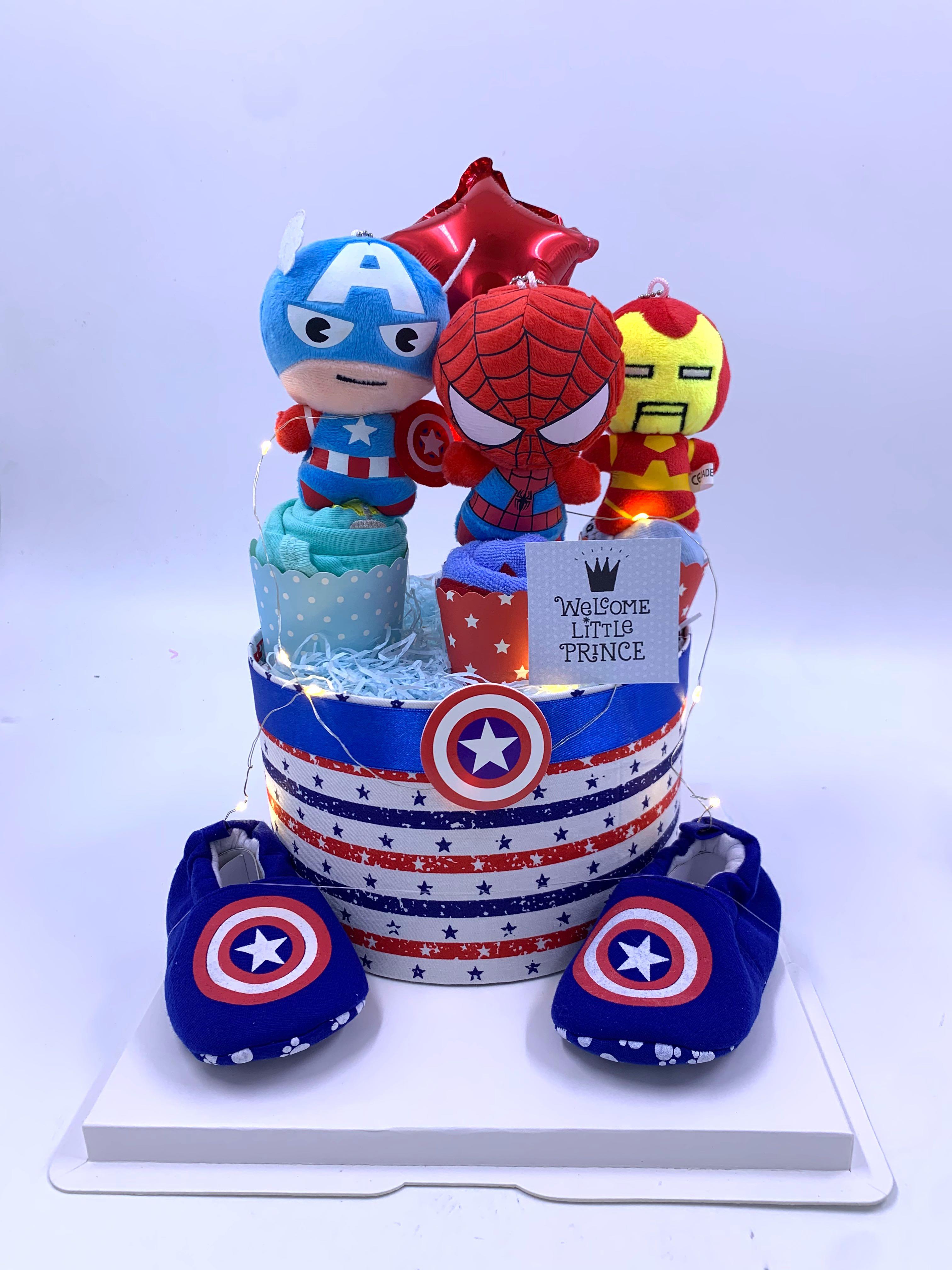 Superheroes Diaper Cake, Babies & Kids, Bathing & Changing, Diapers ...