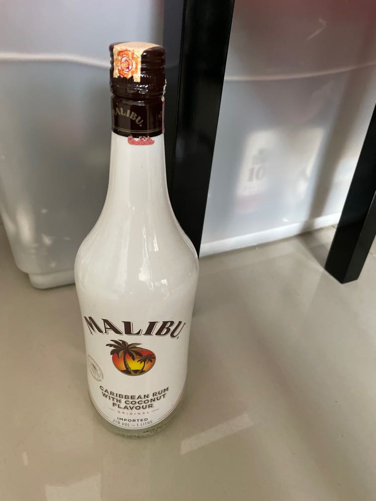 Rum Malibu with coconut flavor, Makanan & Minuman, Kue-kue di Carousell