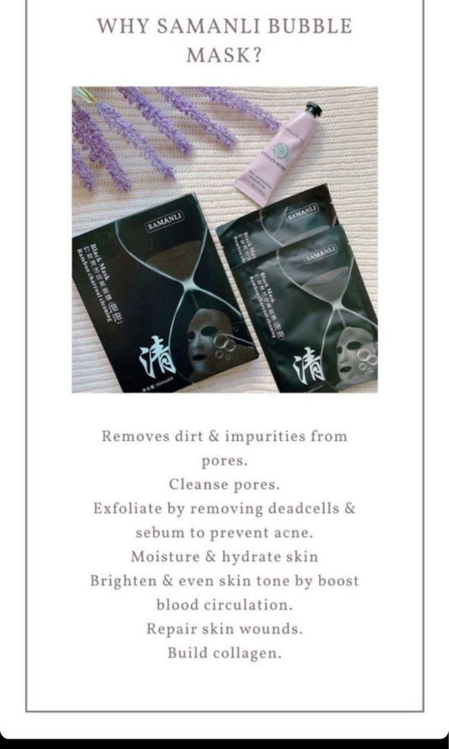 Samanli Bubble Mask, Beauty & Personal Care, Face, Face Care on Carousell