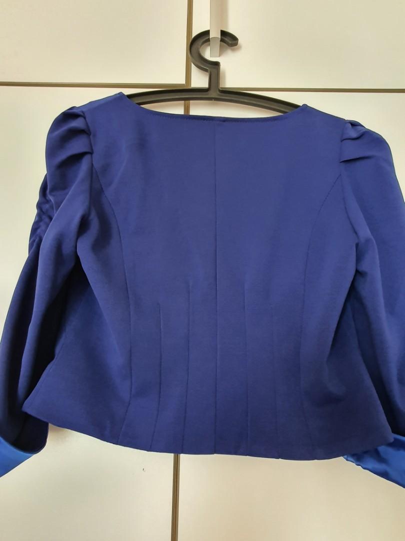 Short blue jacket, Women's Fashion, Coats, Jackets and Outerwear on ...