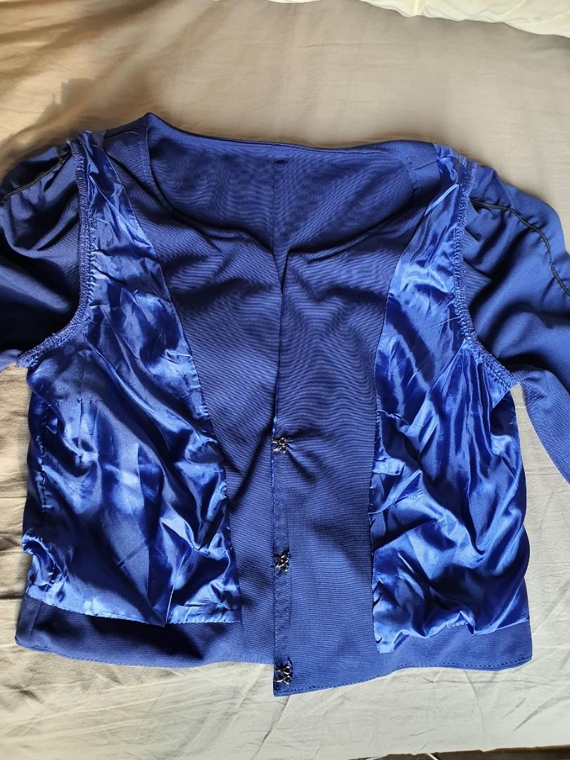 Short blue jacket, Women's Fashion, Coats, Jackets and Outerwear on ...