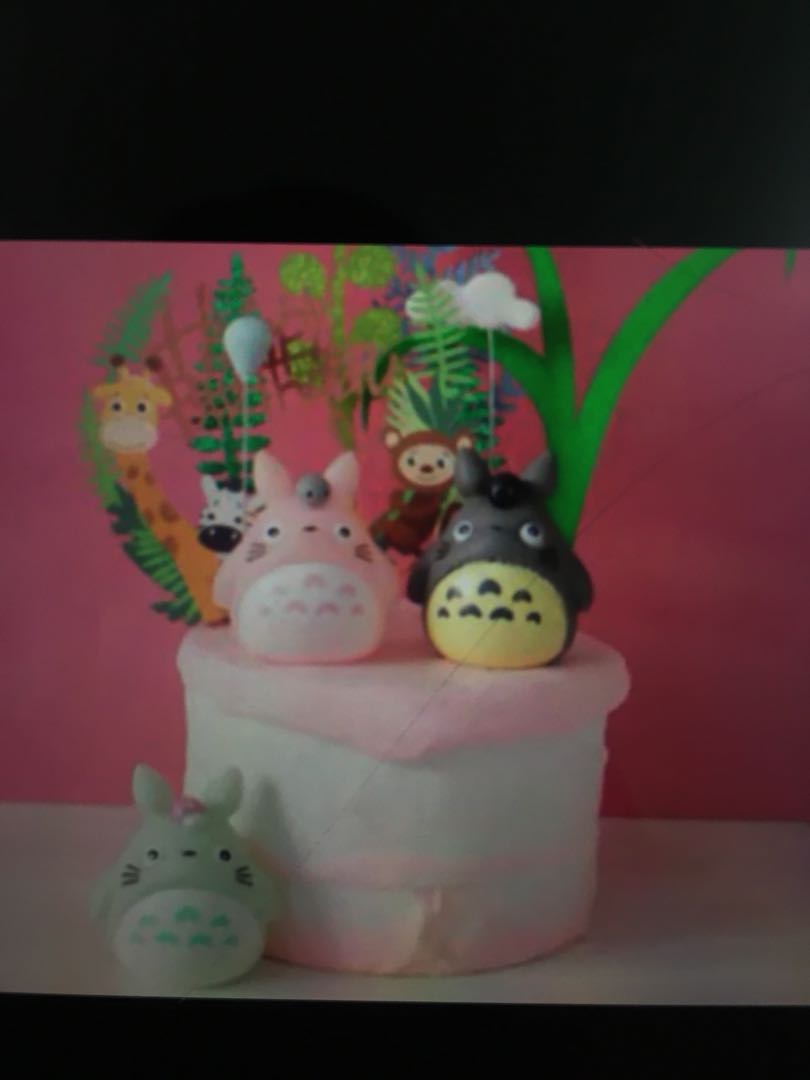 Totoro Figurine (cake topper/toy) ready stock, Hobbies & Toys ...