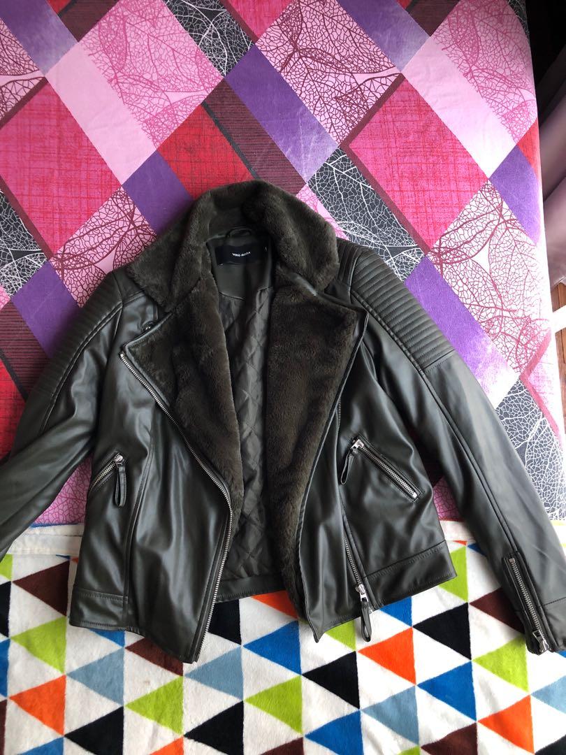 Vera Moda Leather Jacket, Women's Fashion, Coats, Jackets and Outerwear ...