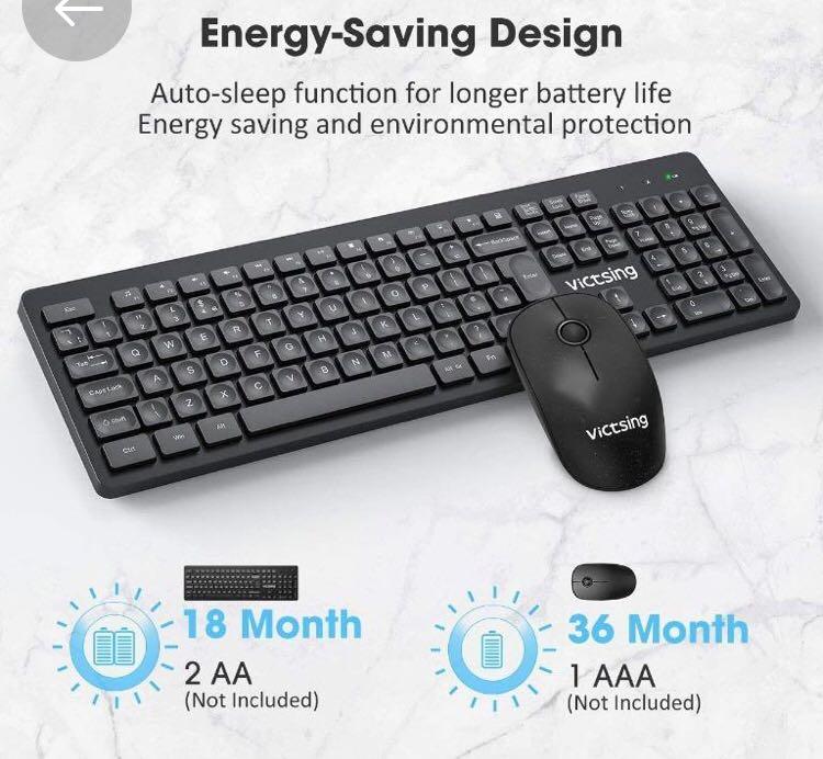 Victsing wireless keyboard with mouse, Computers & Tech, Parts ...