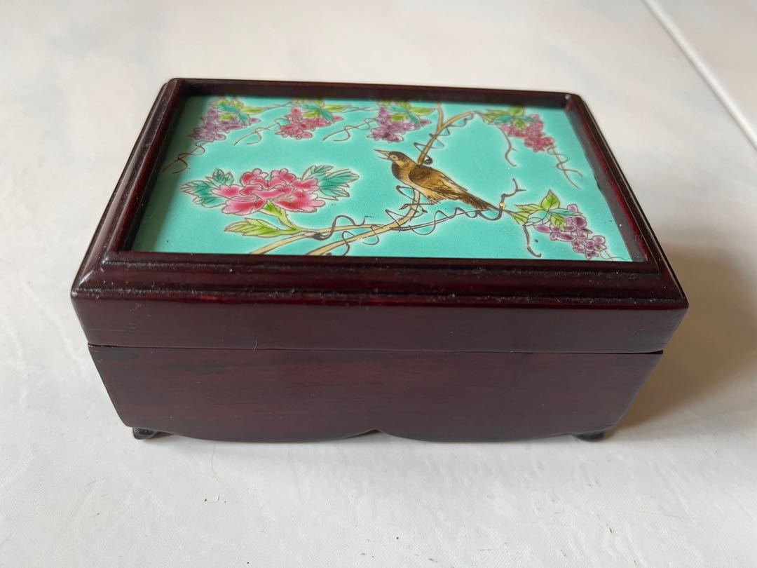 Vintage Peranakan Wooden Box, Everything Else on Carousell