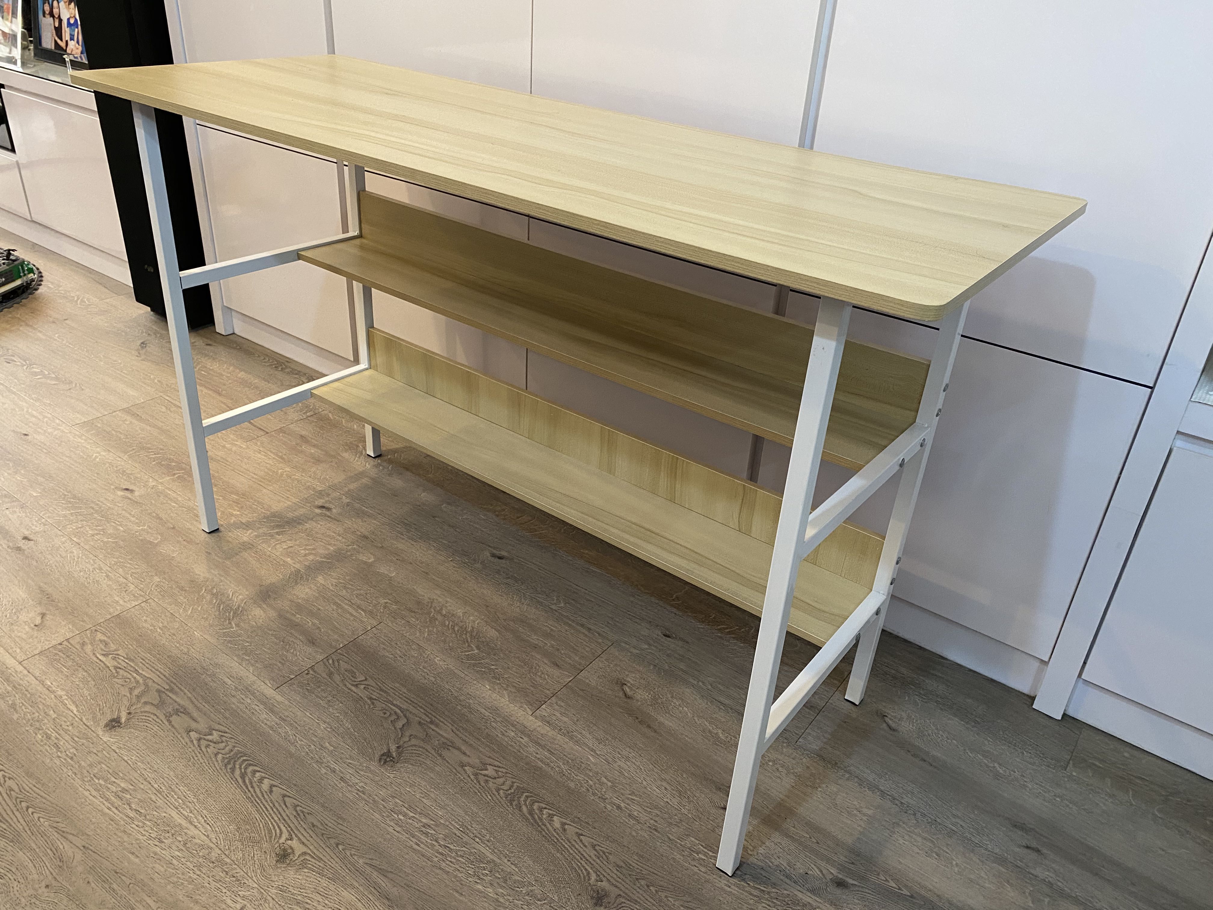 WFH Computer/Study table with shelvings below, Furniture & Home Living ...