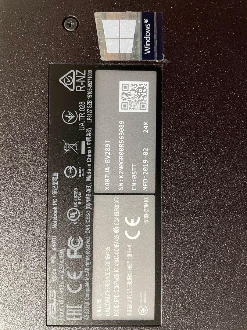 Asus X407U Laptop, Computers & Tech, Laptops & Notebooks on Carousell