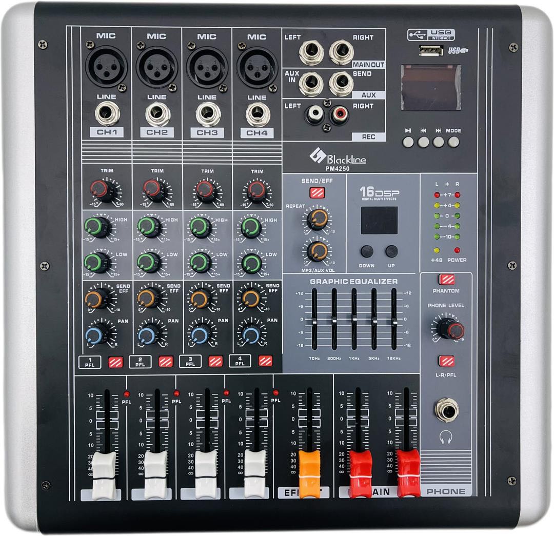 Blackline Powered Mixer PM4250, Audio, Other Audio Equipment on Carousell