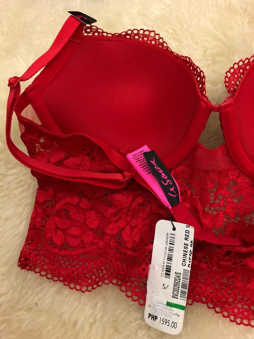 Brand New Auth La Senza Red Lace Bra Top, Women's Fashion ...