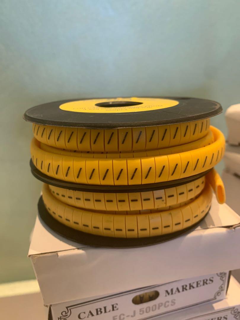 Cable Markers Numbers 3,4,6-9 and symbol /, TV & Home Appliances ...