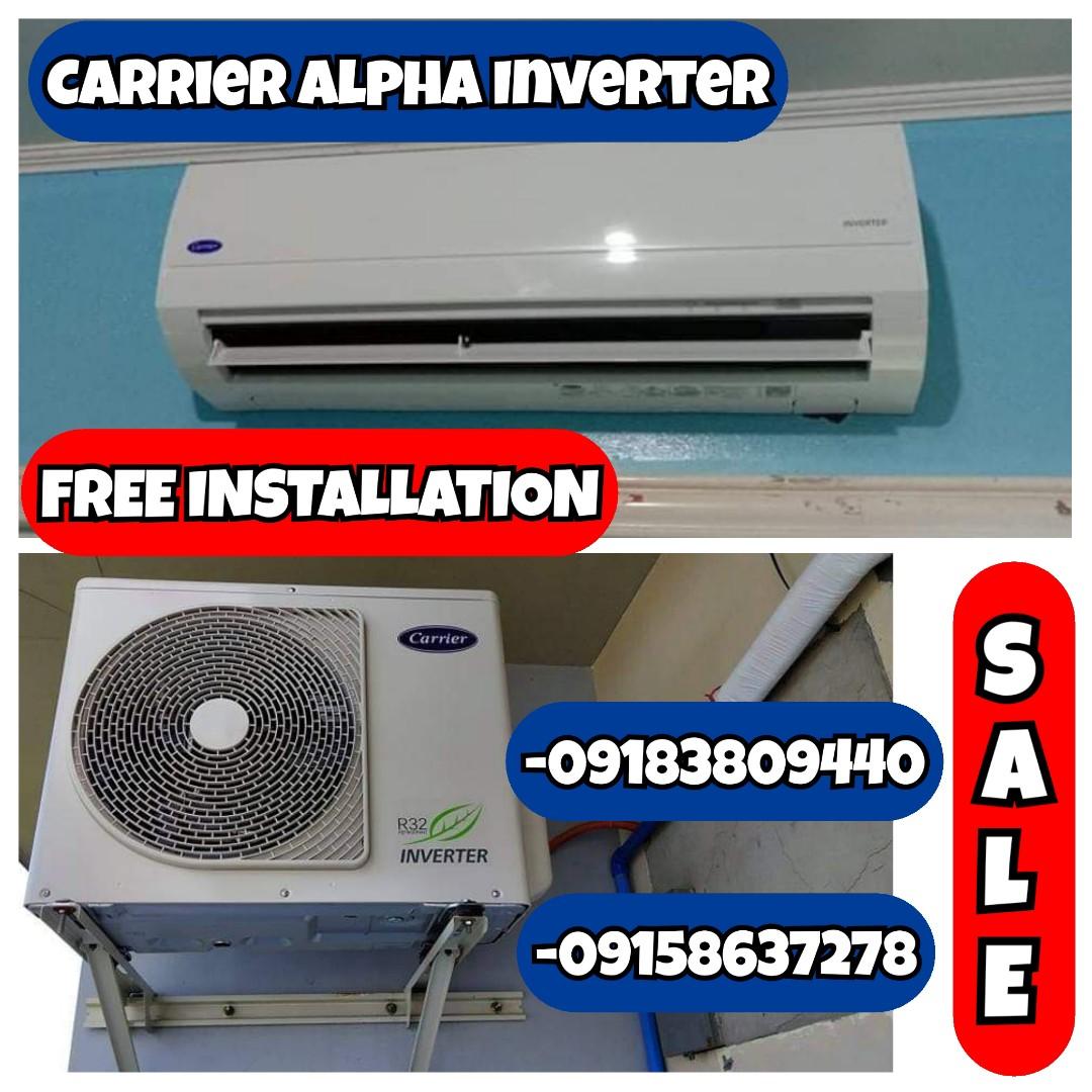 Carrier Alpha 2 Inverter Split Type Aircon, TV & Home Appliances, Air ...