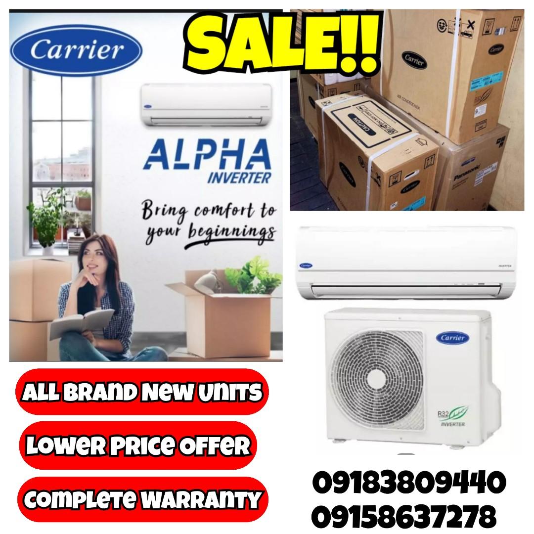 Carrier Alpha 2 Inverter Split Type Aircon, TV & Home Appliances, Air ...