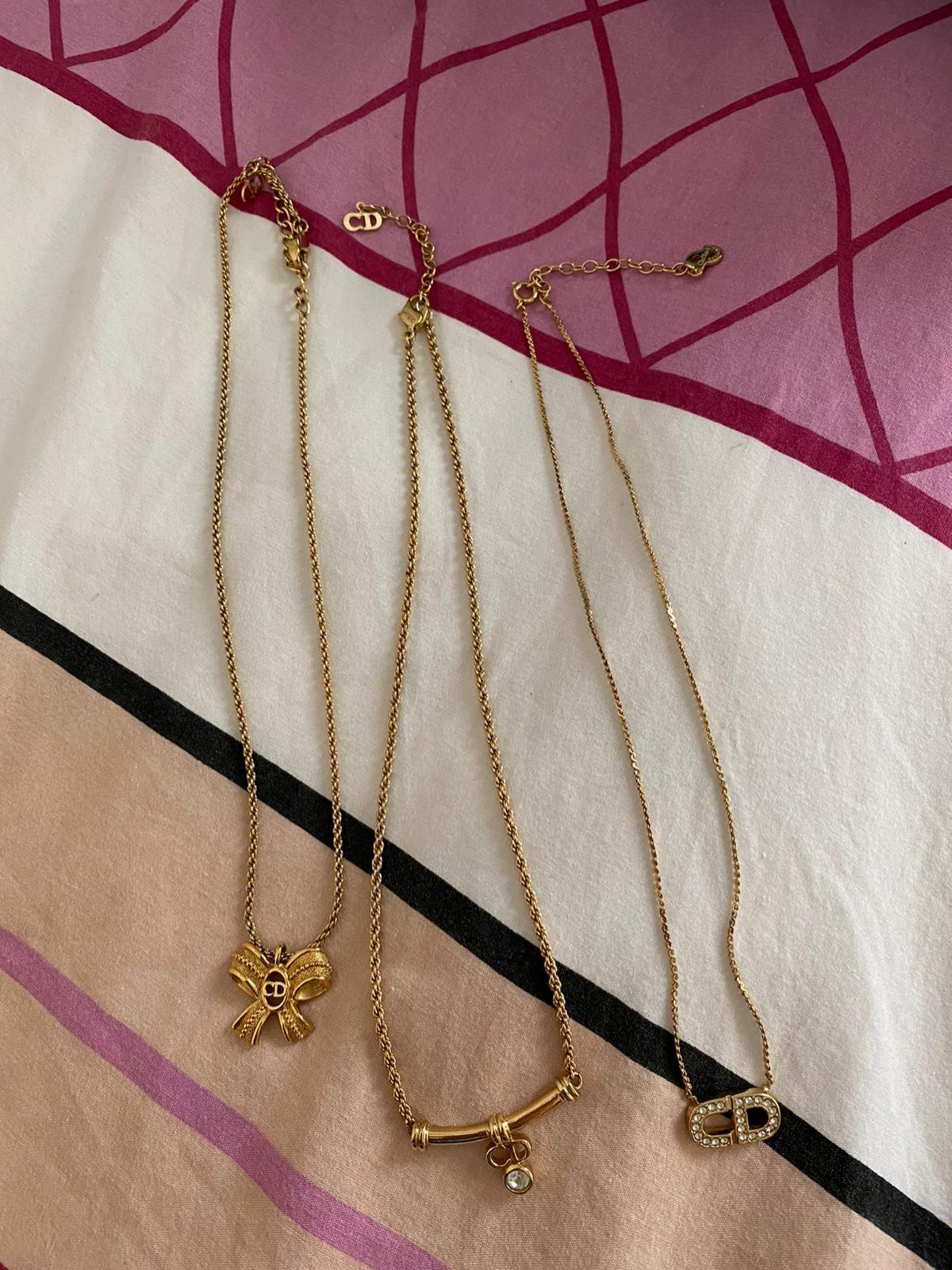 Christian Dior vintage ribbon necklace, Women's Fashion, Jewelry ...