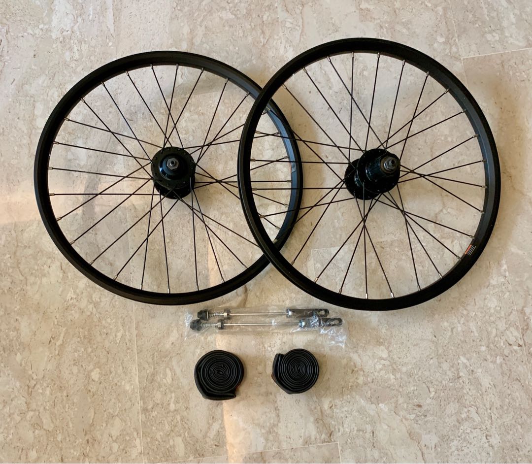 Dahon 406 (20”) rims, hub (for 6 bolts brake disc), inner tube and ...