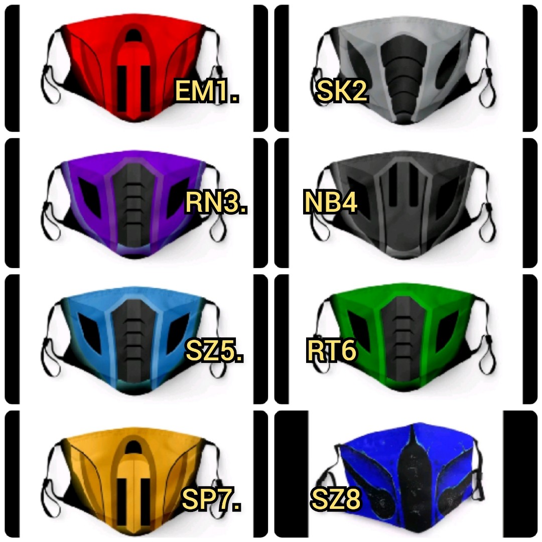 Face Mask mortal kombat mk scorpion subzero, Everything Else on Carousell
