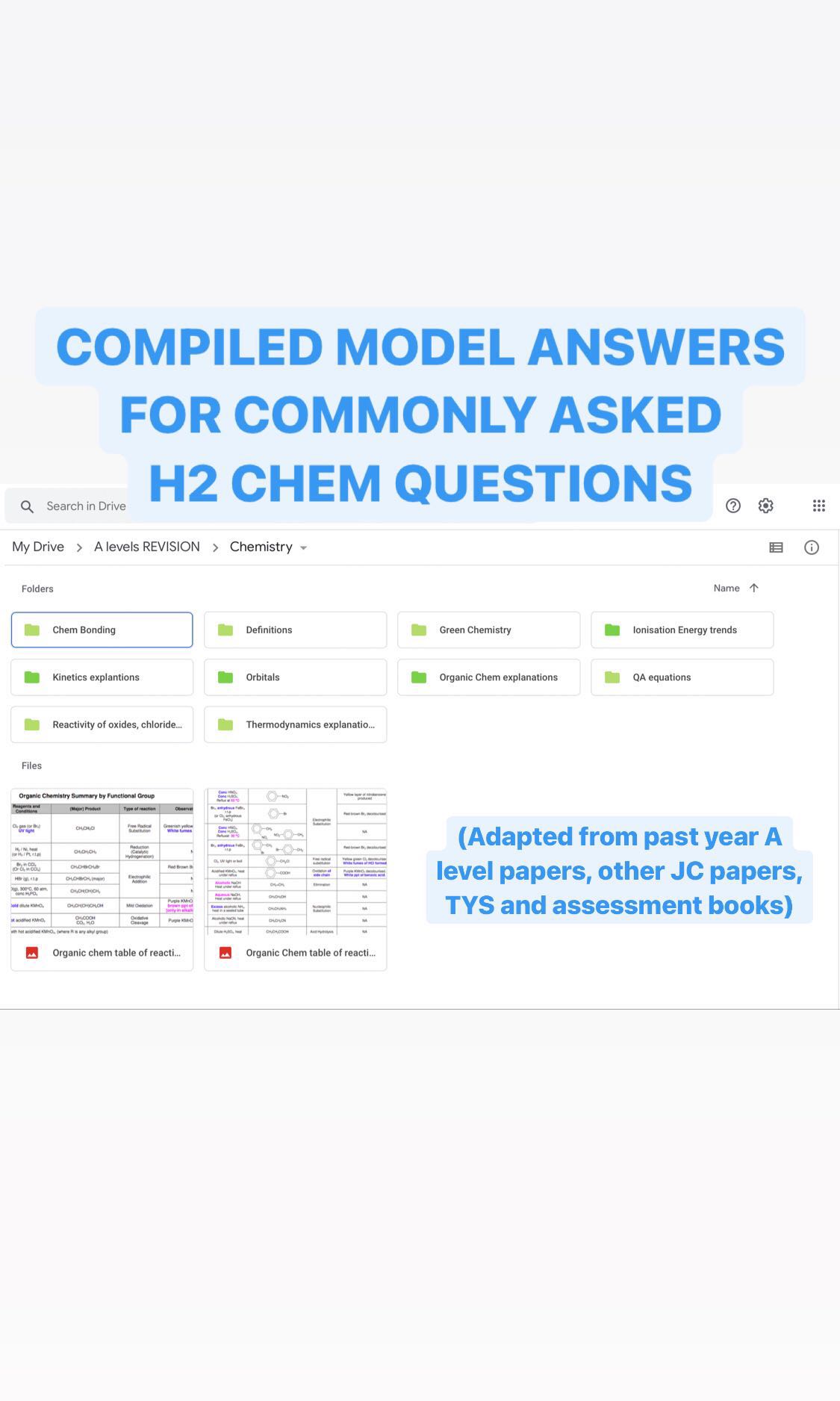 H2 CHEM COMPILED MODEL ANSWERS TO COMMONLY ASKED QUESTIONS, Everything ...