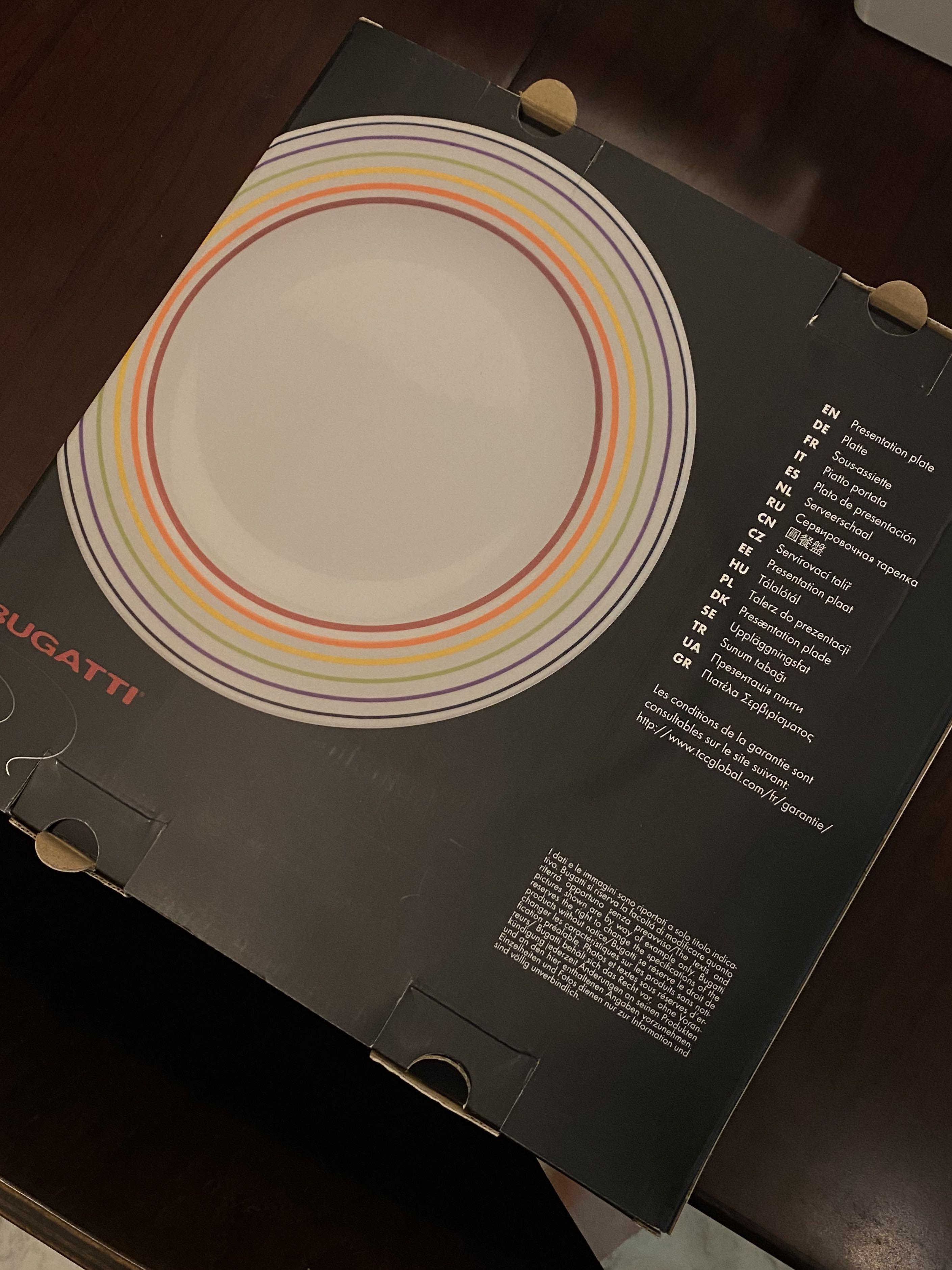 Italian Designer Plate, Bugatti Gioia x 2, Furniture & Home Living ...