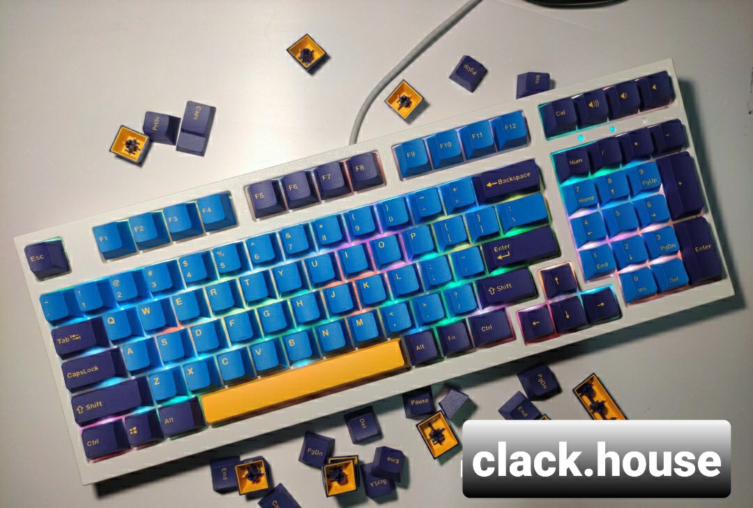 [Keycap] Blue Macaw Themed Keycaps for custom mechanical keyboard ...