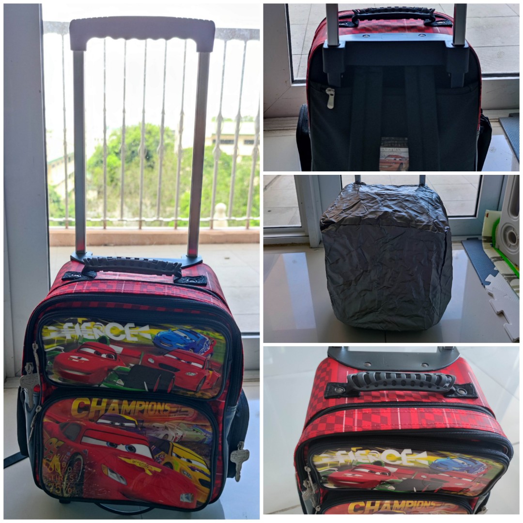Like new back to school disney cars trolley bag, Babies & Kids, Babies ...