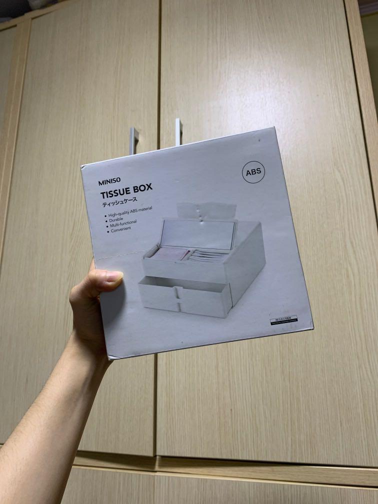 Miniso tissue box, Furniture & Home Living, Home Improvement ...