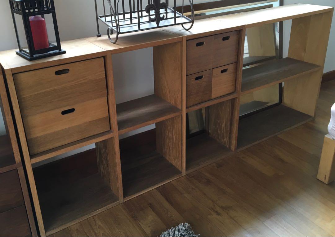 MUJI Walnut Original Storage Shelves - like new, self collection ...