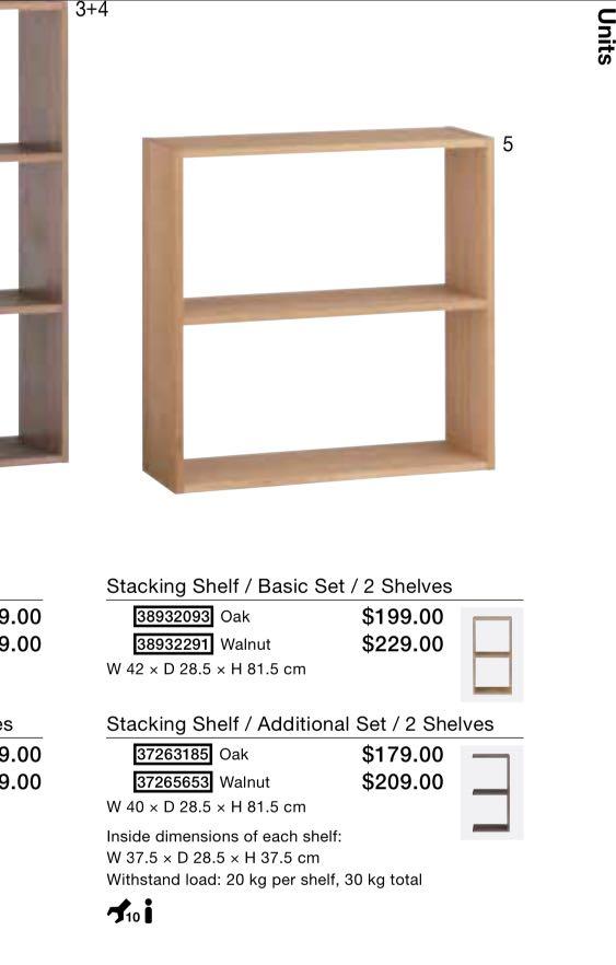 MUJI Walnut Original Storage Shelves - like new, self collection ...