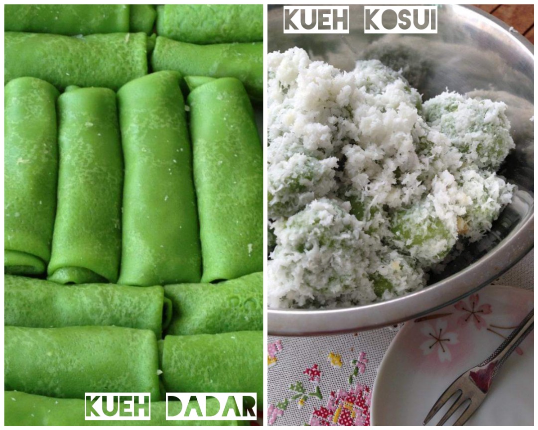 Old school kueh (kueh dadar kueh kosui), Food & Drinks, Homemade Bakes ...