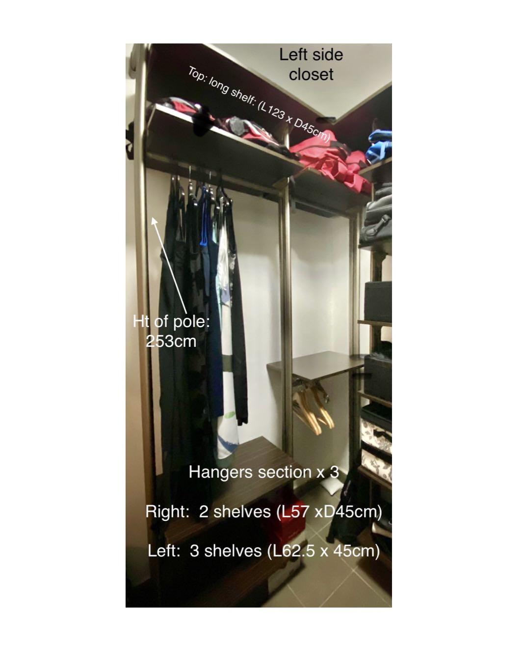 Pole-System Walk-In Wardrobe, Furniture & Home Living, Furniture ...