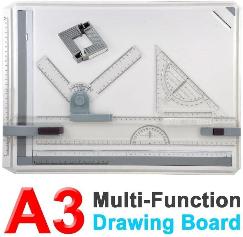 Popamazing Rapid A3 Multi Function Plastic Drawing Board with Set ...