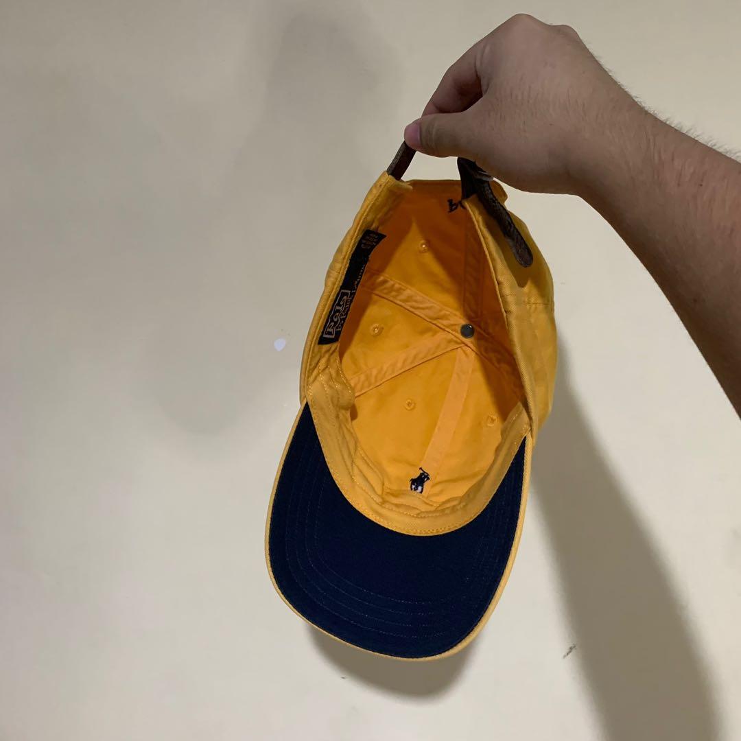 Ralph lauren classic logo mustard yellow cap/ dad hat, Men's Fashion ...